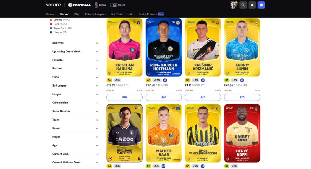Sorare : Comment jouer à ce jeu de carte de foot NFT